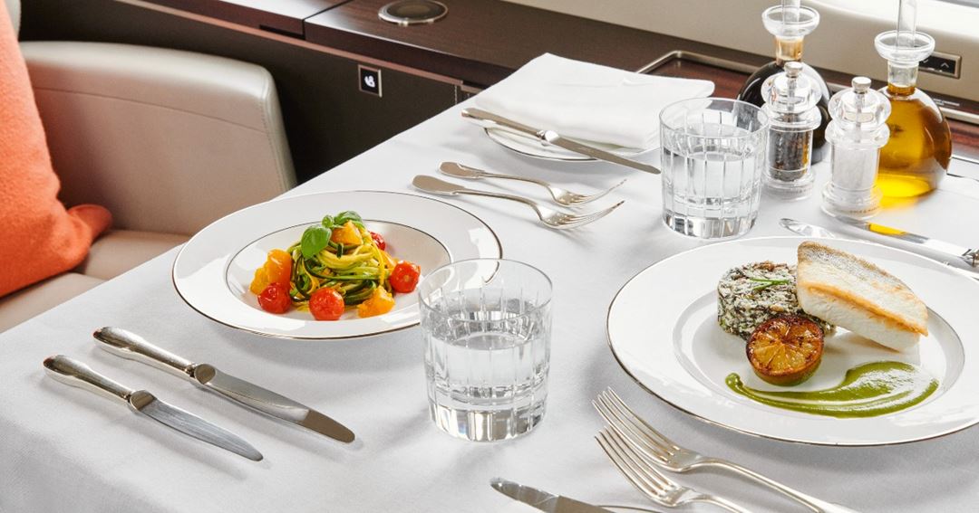 Healthy In-Flight Dining with VistaJet